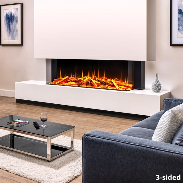 Flavel Proflame 1250 3-Sided Glass Smart Electric Fire | Flames.co.uk