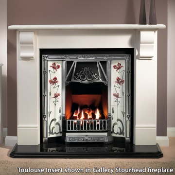 Gallery Toulouse Cast Iron Tiled Fireplace Insert | Flames.co.uk