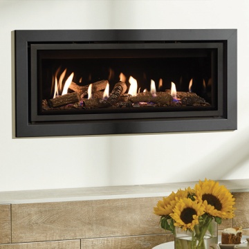 Gazco Studio Steel 2 Glass Fronted Gas Fire | Flames.co.uk