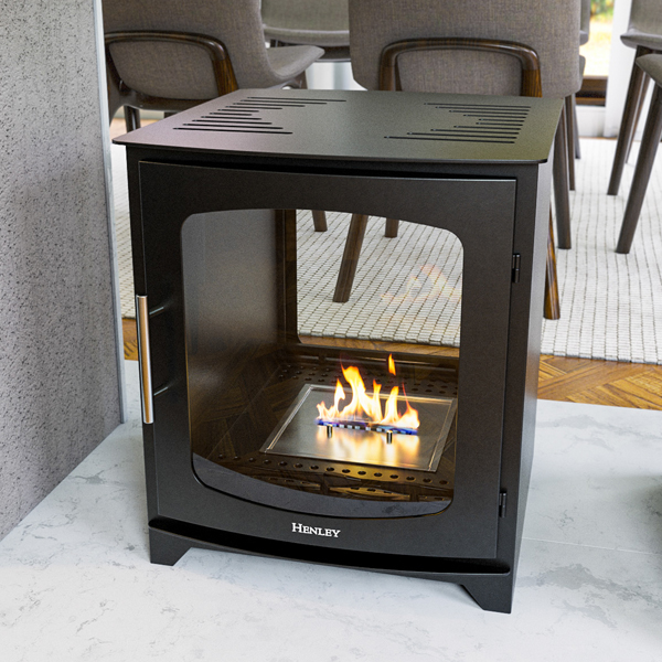 Henley Hazelwood Double Sided Bioethanol Stove | Flames.co.uk