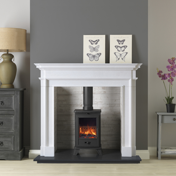 Penman Aversa Limestone Fireplace | Flames.co.uk