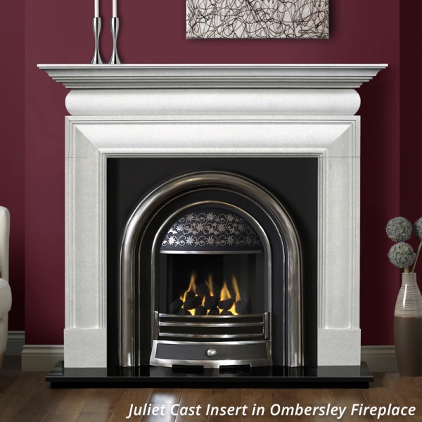 PureGlow Juliet Cast Iron Fireplace Insert with Higher Performing Gas ...