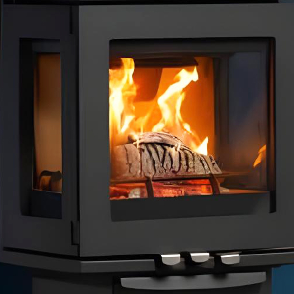 Purevision LPV5 Linear 5kW 3 Sided Wood Burning Stove | Flames.co.uk