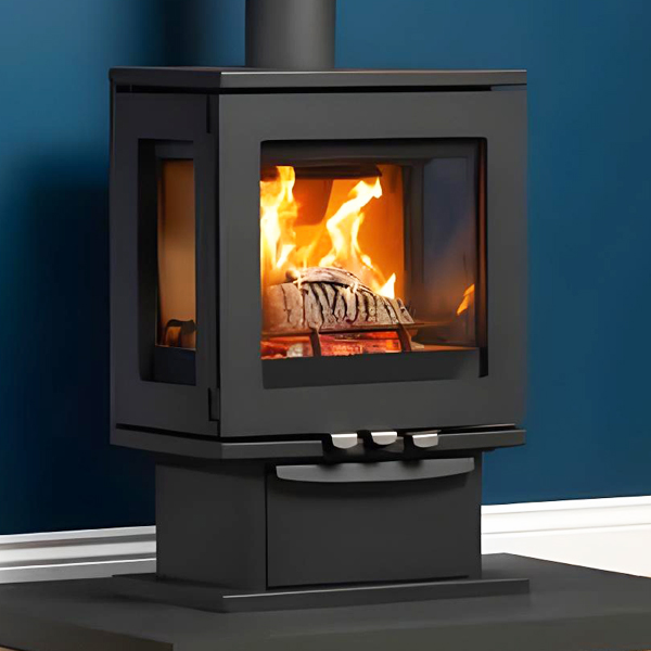 Purevision LPV5 Linear 5kW 3 Sided Wood Burning Stove | Flames.co.uk