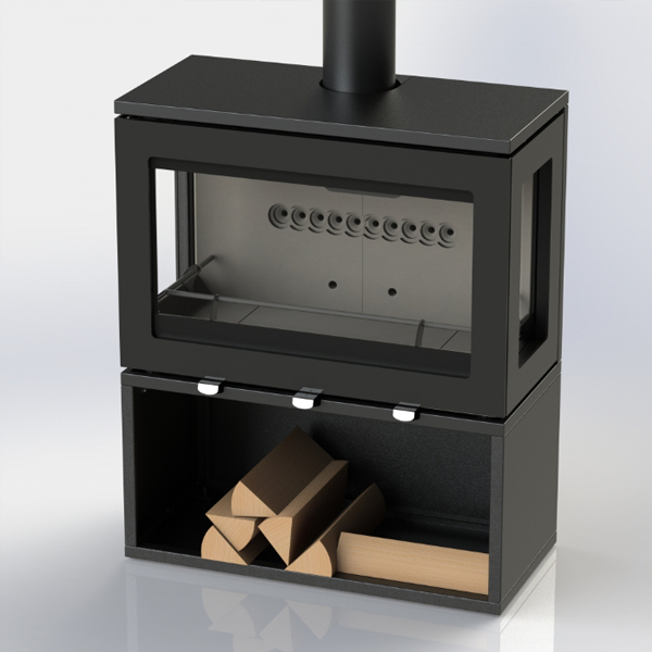 Purevision LPV8 Linear 8kW 3 Sided Wood Burning Stove | Flames.co.uk