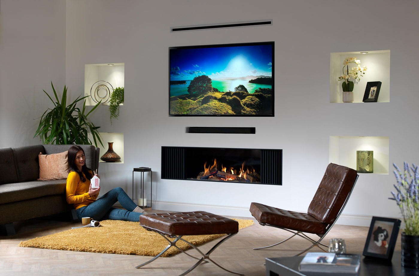Gas Fires for Media Walls! | Flames.co.uk
