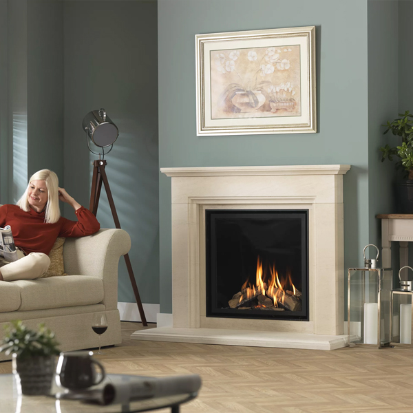 Wildfire Ravel 750 Asti Limestone Gas Fire Suite | Flames.co.uk