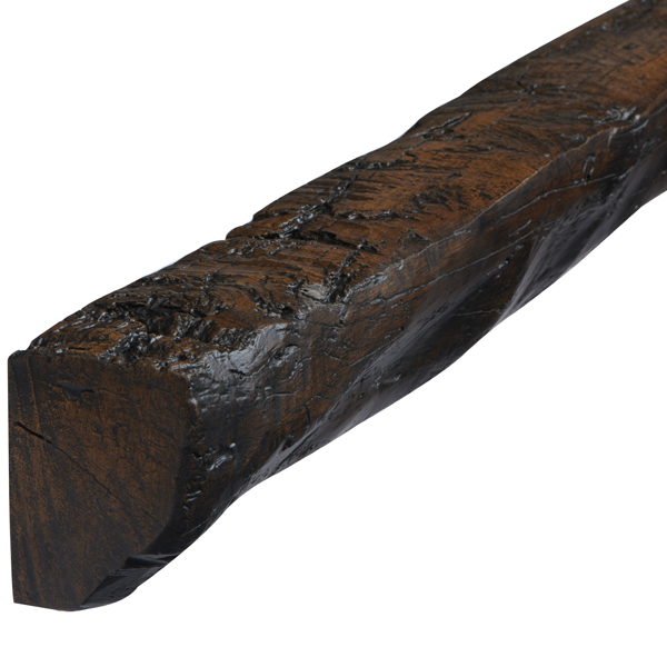 Gallery Geocast Rustic Dark Oak Effect Fireplace Beam | Flames.co.uk