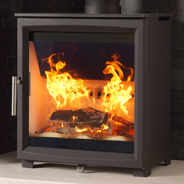 Fireline Woodtec 5W Wide Style Wood Burning Stove | Flames.co.uk