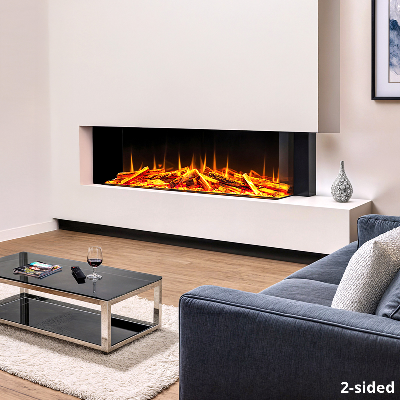 Flavel Proflame 1250 3-Sided Glass Smart Electric Fire | Flames.co.uk