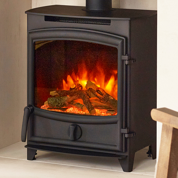 Charlton & Jenrick Curved Door 3D Ecoflame Electric Stove | Flames.co.uk