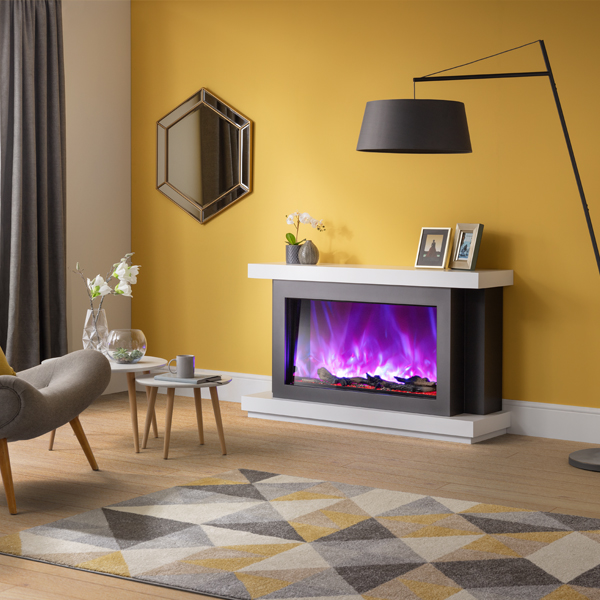 AGA Rayburn Stratus 125 Extra Tall Electric Fireplace Suite | Flames.co.uk