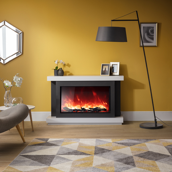 AGA Rayburn Stratus 125 Extra Tall Electric Fireplace Suite | Flames.co.uk