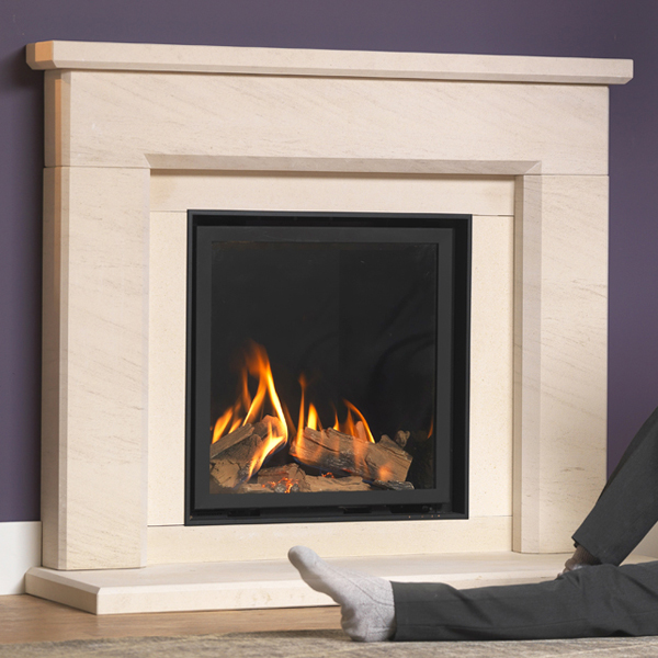 Wildfire Ravel 600 Asti Limestone Gas Fire Suite | Flames.co.uk