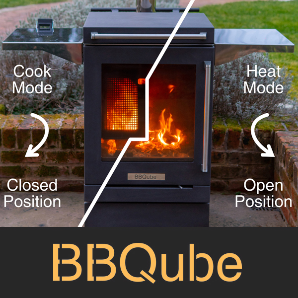 BBQube 2-Wheel Base - Outdoor Wood Burning Grill & Heater | Flames.co.uk