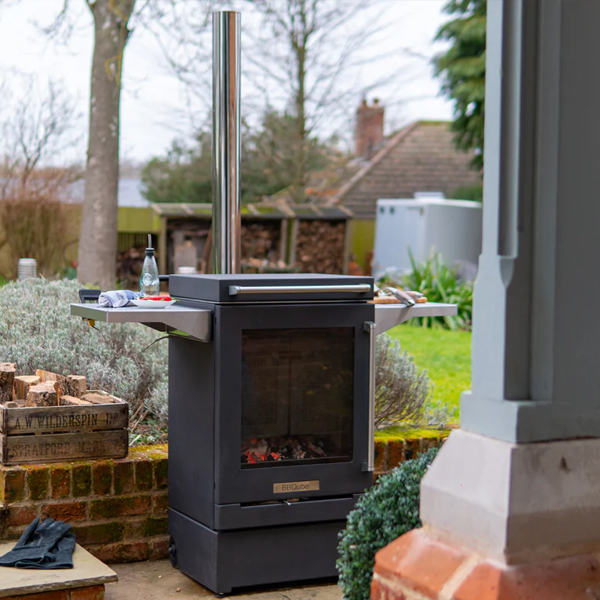BBQube 2-Wheel Base - Outdoor Wood Burning Grill & Heater | Flames.co.uk