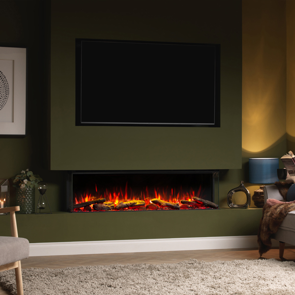 BlazeBright Oxford Deep Lux 1500 1-2-3 Sided Electric Fire | Flames.co.uk