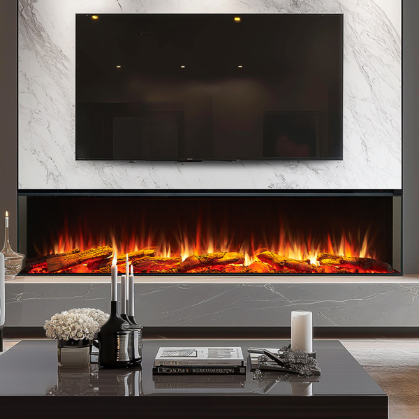 BlazeBright Oxford Deep Lux 1800 1-2-3 Sided Electric Fire | Flames.co.uk