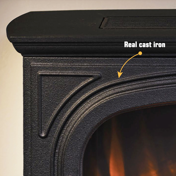 British Fires Hinton Cast Iron Electric Stove | Flames.co.uk