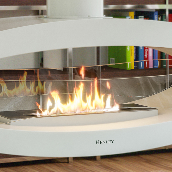 Henley Budapest Ceiling Hung Bioethanol Fire | Flames.co.uk