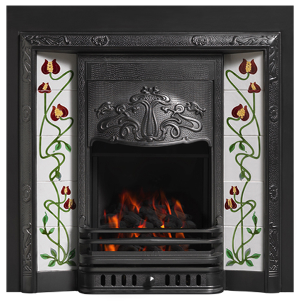 Cast Tec Art Nouveau Integra Cast Iron Fireplace Insert | Flames.co.uk