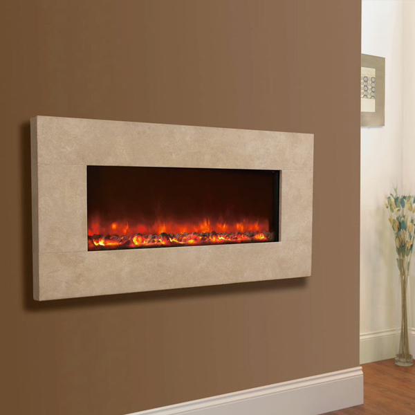 Celsi Electriflame XD Travertine Wall-Mounted Electric Fire | Flames.co.uk