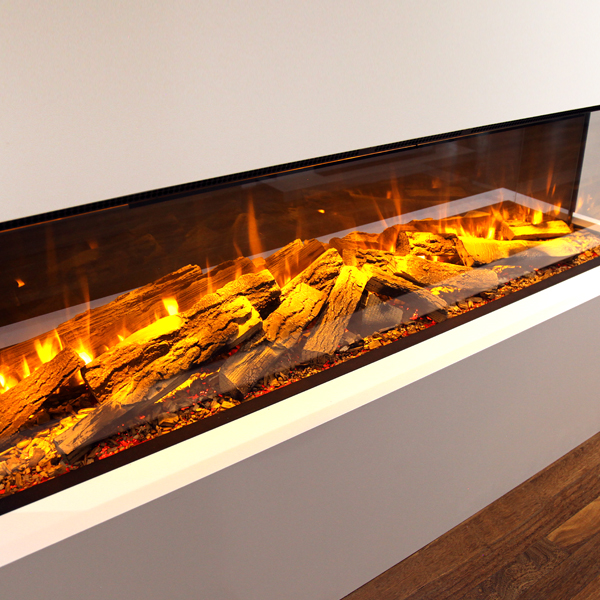 Celsi DLX 1600 Midnight Edition 3-Sided Glass Smart Electric Fire ...
