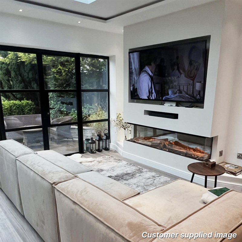Celsi DLX 1800 Built-In 3-Sided Glass Smart Electric Fire | Flames.co.uk