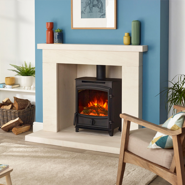 Charlton & Jenrick Curved Door 3D Ecoflame Electric Stove | Flames.co.uk
