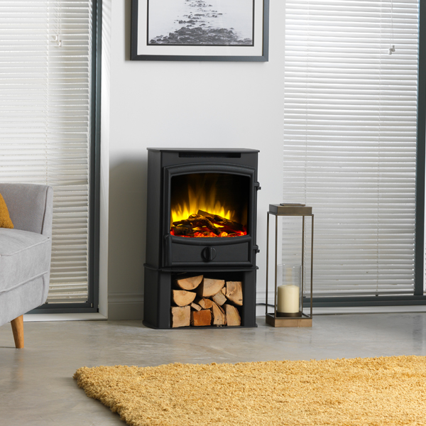 Charlton & Jenrick Curved Door 3D Ecoflame Electric Stove | Flames.co.uk