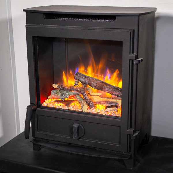 Charlton & Jenrick Square Door 3D Ecoflame Electric Stove | Flames.co.uk