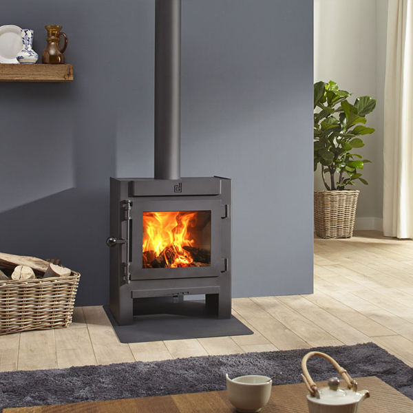 Dik Geurts Jannik Medium Low Wood Burning Stove | Flames.co.uk