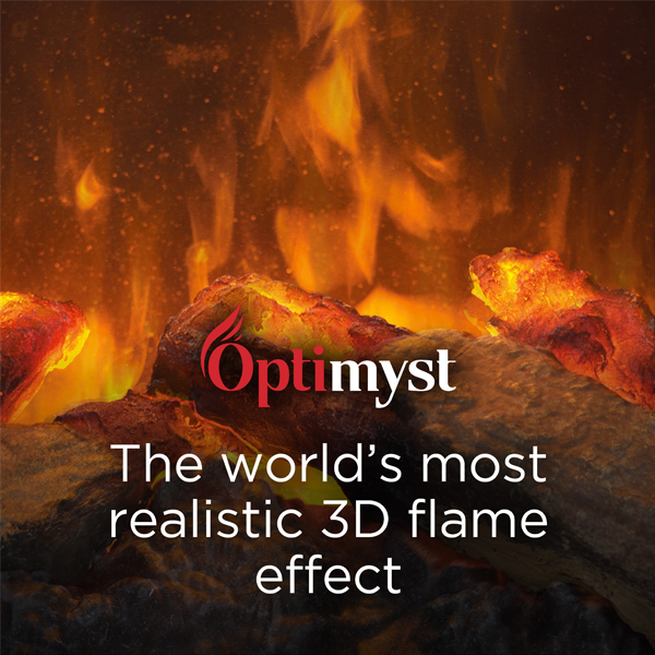 Dimplex Evandale Optimyst Electric Stove - Pebble | Flames.co.uk