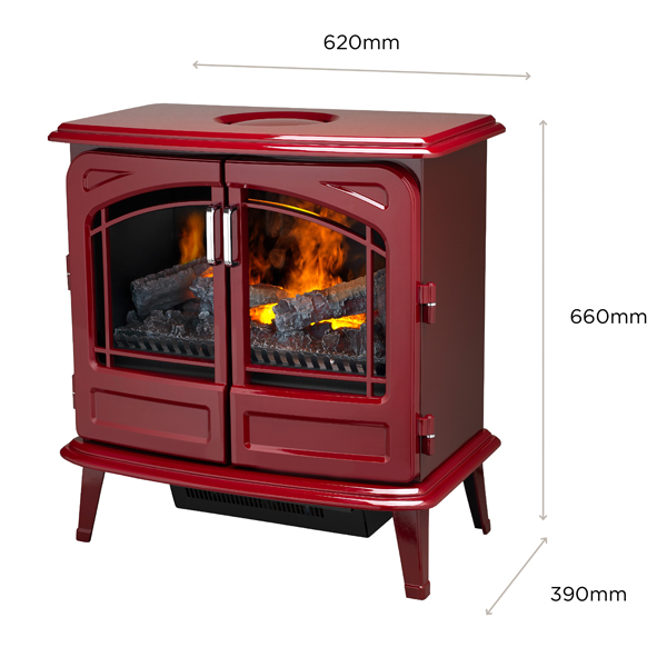 Dimplex Grand Optimyst Electric Stove - Rouge | Flames.co.uk
