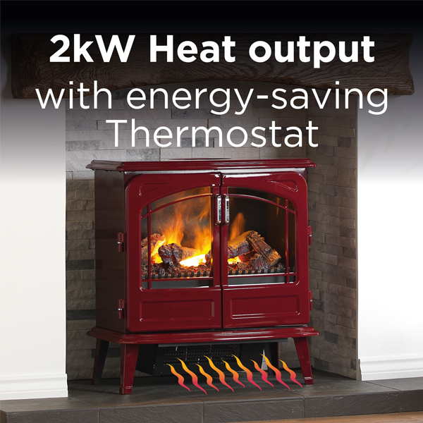 Dimplex Grand Optimyst Electric Stove - Rouge | Flames.co.uk