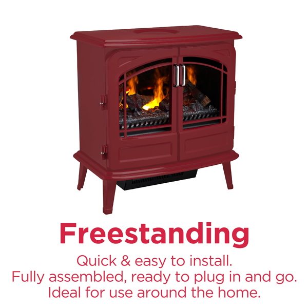 Dimplex Grand Optimyst Electric Stove - Rouge | Flames.co.uk