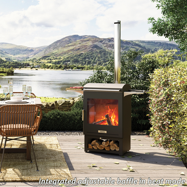 Hestia Heat & Cook Grill 50 Outdoor Barbecue Heater | Flames.co.uk