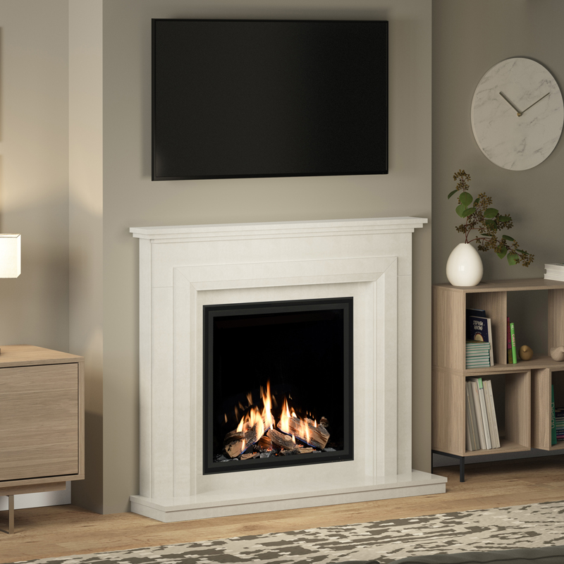 Elgin & Hall Alford 750CF Marble Gas Fireplace Suite | Flames.co.uk