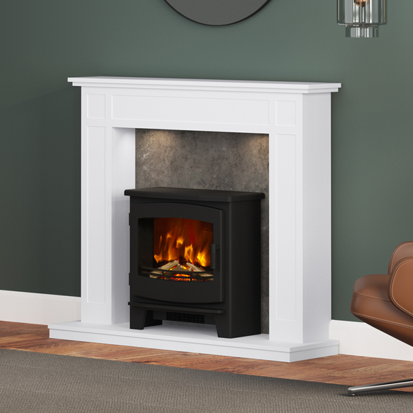 Elgin & Hall Amble Timber Inglenook Suite | Flames.co.uk