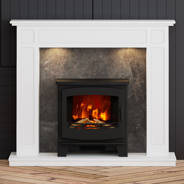 Elgin & Hall Amble Timber Inglenook Suite | Flames.co.uk