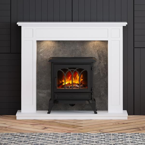 Elgin & Hall Amble Timber Inglenook Suite | Flames.co.uk