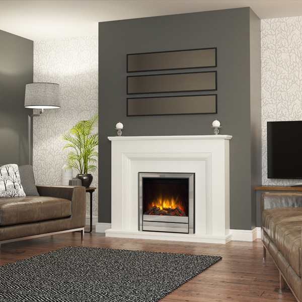 Elgin & Hall Amorina Marble Electric Fireplace Suite | Flames.co.uk