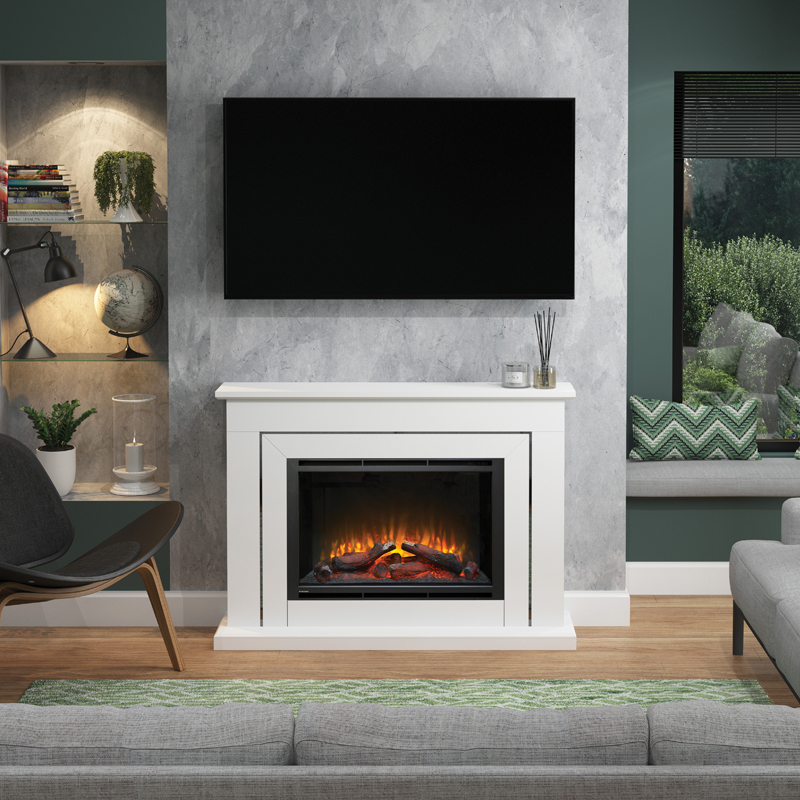 Elgin & Hall Edwin Electric Fireplace Suite | Flames.co.uk