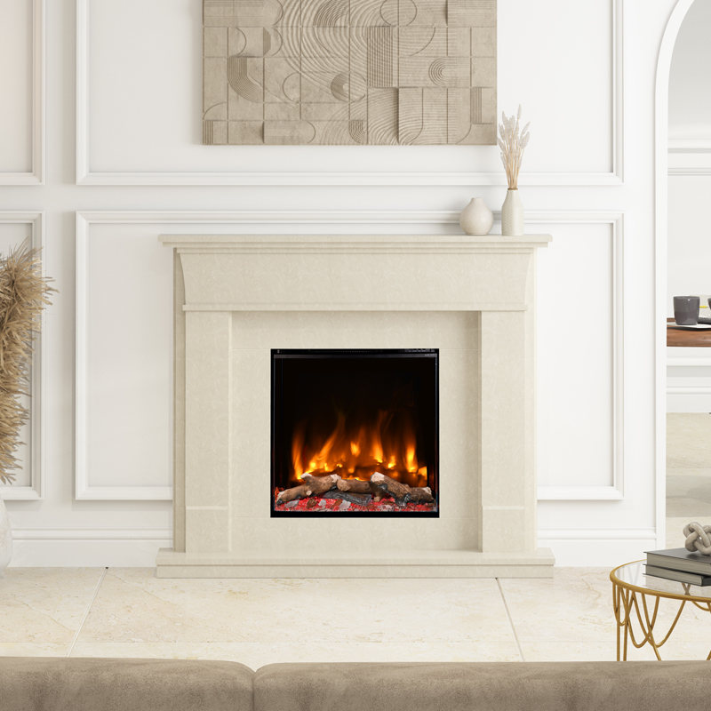 Elgin & Hall Ezra Marble Electric Fireplace Suite | Flames.co.uk
