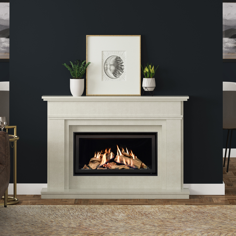 Elgin & Hall Harlow 800CF Marble Gas Fireplace Suite | Flames.co.uk