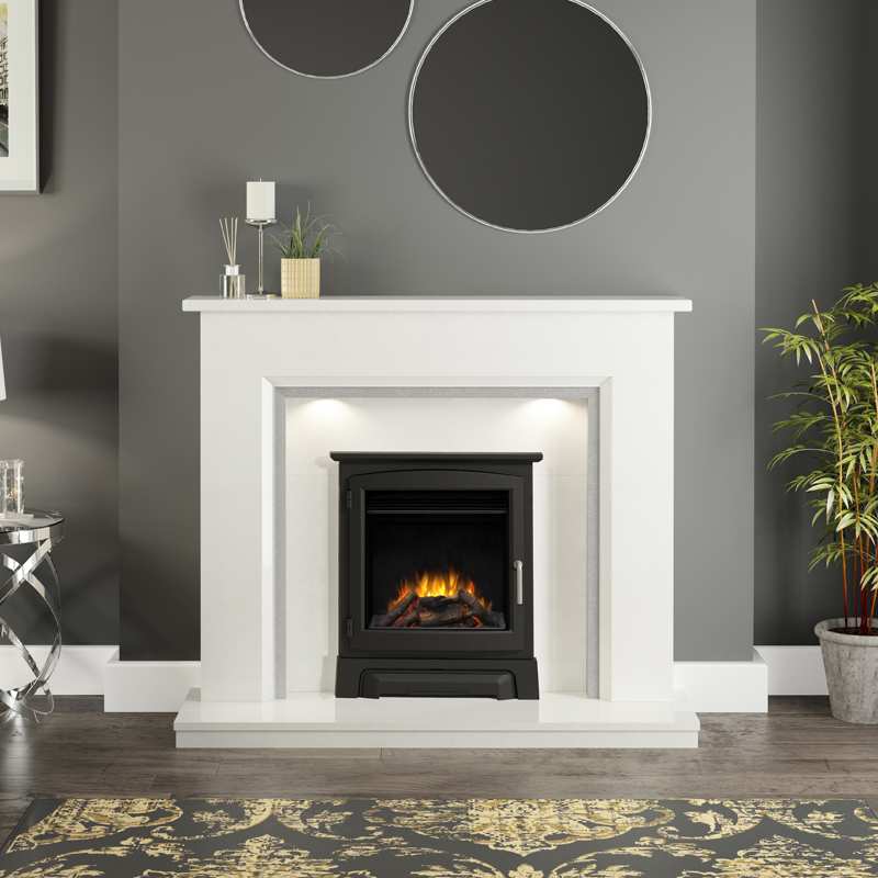 Elgin & Hall Mosello Marble Fireplace | Flames.co.uk