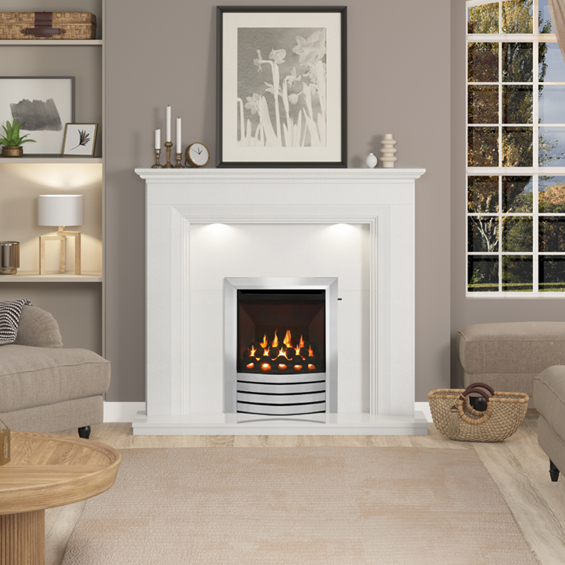 Elgin & Hall Odella Marble Fireplace | Flames.co.uk