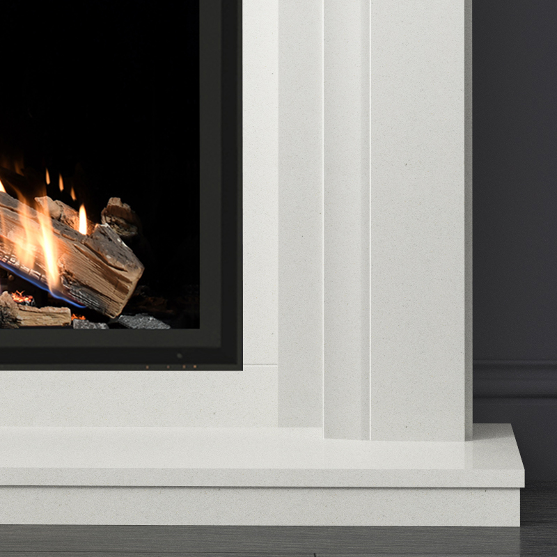 Elgin & Hall Seaton 750CF Marble Gas Fireplace Suite | Flames.co.uk