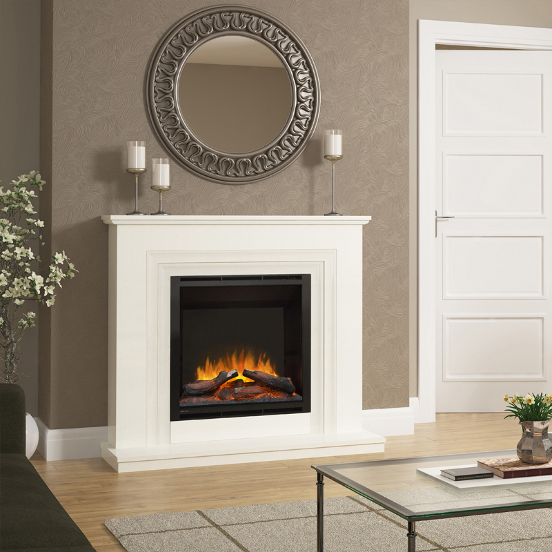 Elgin & Hall Vitalia 48" Marble Electric Fireplace Suite | Flames.co.uk
