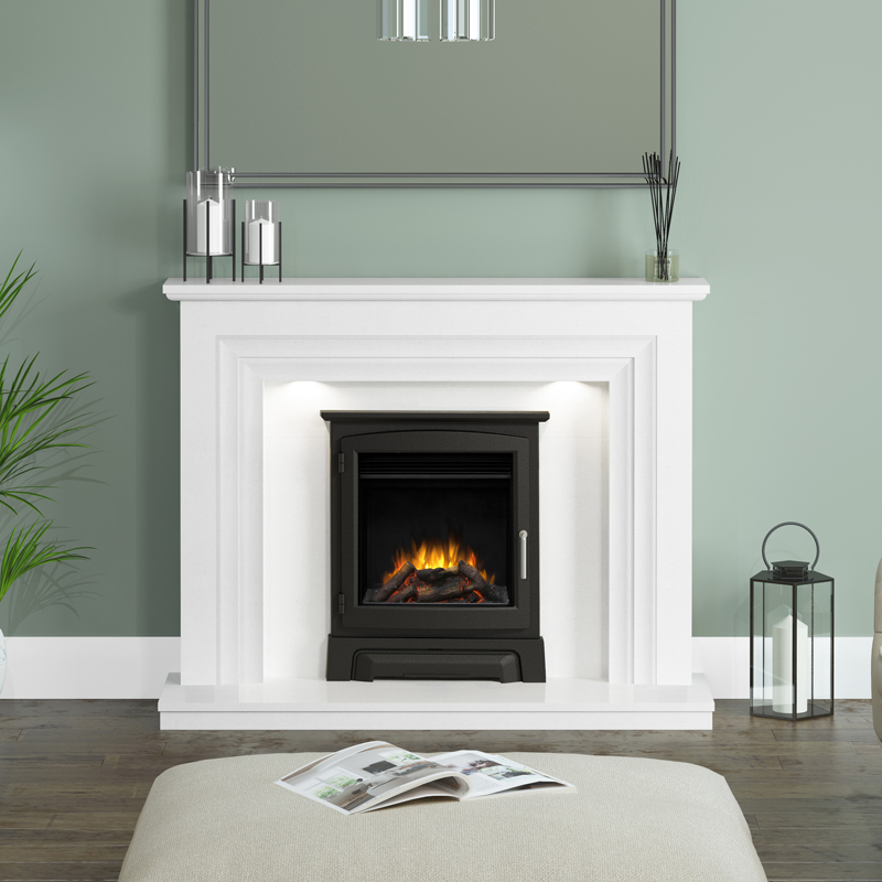 Elgin & Hall Vitalia Marble Fireplace | Flames.co.uk